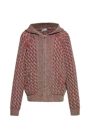 Etro Cable-knit Zip-up Hoodie - Grey