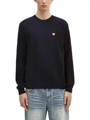 HUMAN MADE Heart-logo Wool Sweater - Blue
