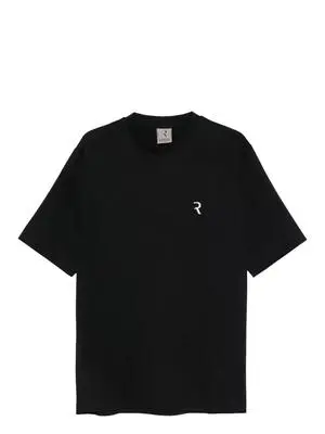 RHUN Logo-embroidered Cotton T-shirt - Black