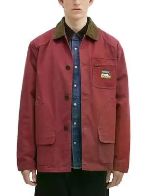 HUMAN MADE Duck-appliqué Overshirt - Red