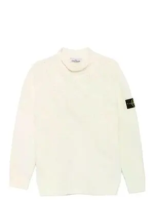 Stone Island Compass-badge Sweater - White