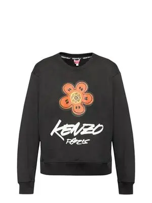 Kenzo Boke Flower Motif Sweatshirt - Black