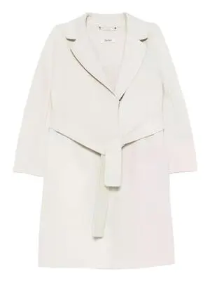 Max Mara Belted Lapel Coat - White