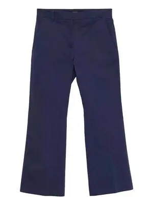 Max Mara Stretch-cotton Flare Pants - Blue
