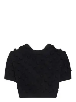 Sportmax Appliqué-detail Top - Black