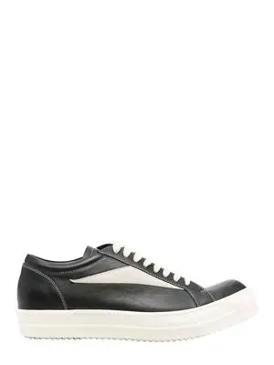 Rick Owens Leather Low-top Sneakers - Black