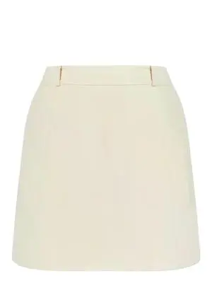 JIL SANDER Wool Mini A-Line Skirt
