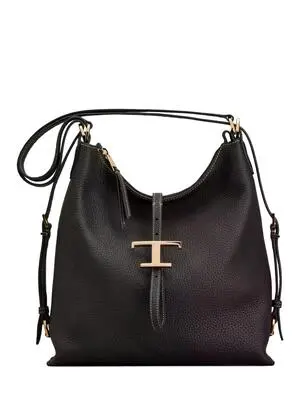 TOD'S Small T Timeless Shoulder Bag - Black