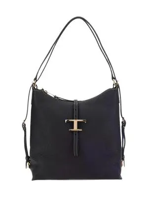 TOD'S Small T Timeless Shoulder Bag Black