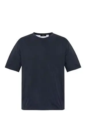 Theory Contrasting-trim T-shirt - Blue