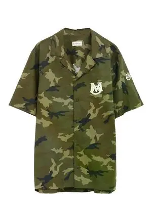 Moncler Logo-patch Camouflage Shirt - Green