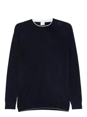 Eleventy Round-neck Sweater - Blue