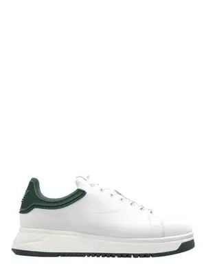Emporio Armani Logo Appliqué Sneakers - White