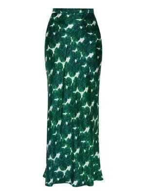 Max Mara Floral-printed Maxi Skirt - Green