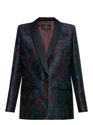 Etro Paisley-pattern Shawl-lapel Blazer - Blue