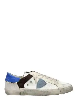 Philippe Model Patchwork Leather Low-top Sneakers - White