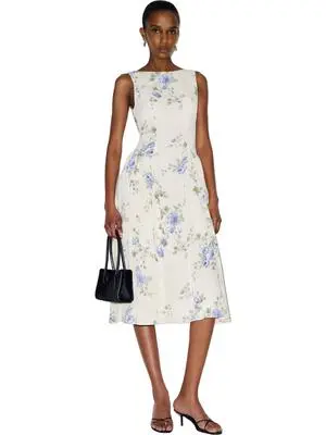 knee length dresses for ladies Baltic Born Womens Dani Ruffle Tiered Midi Dress | Multi Floral