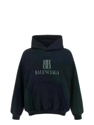 Balenciaga Cotton Hoodie - Black