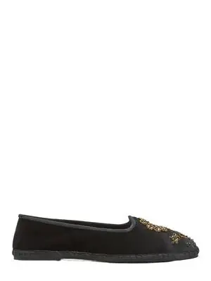 Malìparmi Bead-embellished Ballet Flats - Black