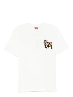 Kenzo Happy Tiger Cotton T-shirt - White