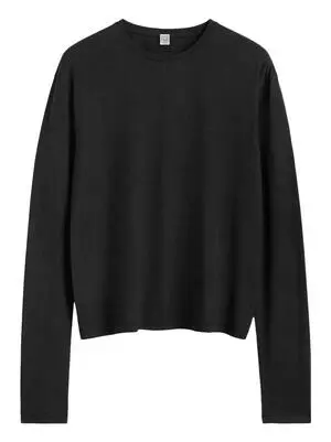 TOTEME Long-Sleeved Top Black