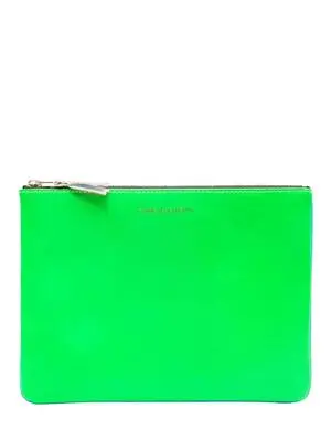 Comme Des Garçons Logo-print Clutch - Blue