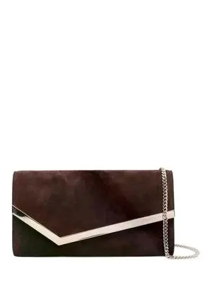 JIMMY CHOO Envelope Suede Clutch - Brown