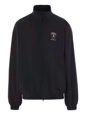 Balenciaga Automobili Lamborghini Logo-embroidered Track Jacket - Black