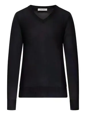 Max Mara Long-sleeve V-neck Sweater - Black