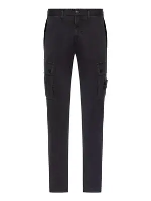 Stone Island Cargo-pocket Trousers - Black