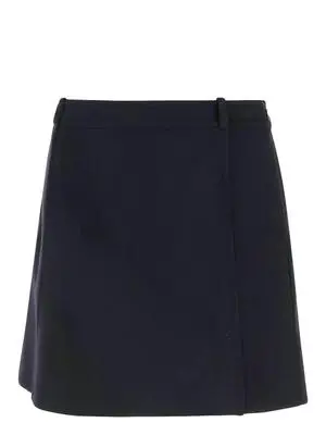 JIL SANDER Wool A-Line Mini Skirt