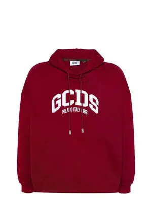 Gcds Logo-embroidered Hoodie - Red