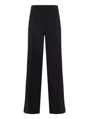Balenciaga Pressed-crease Twill Trousers - Black