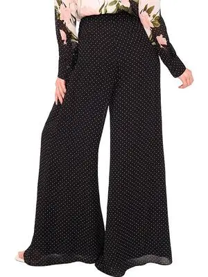 Ted Baker London Wide Leg Tuck Pants - Rich Black