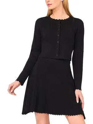 Ted Baker London Pointelle Cardigan - Rich Black