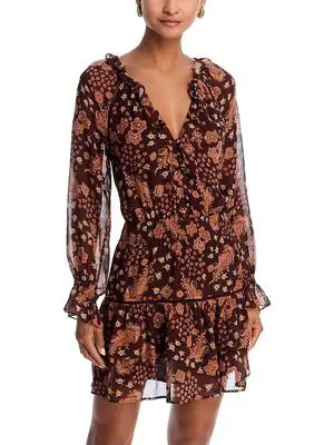 Paige Alison Silk Printed Mini Dress - Tamarind Multi