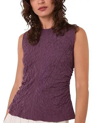 Whistles Textured Tank Top - Plum