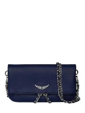 Zadig&Voltaire Rock Nano Grained Leather Crossbody Bag - Electric