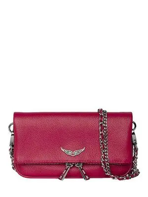 Zadig&Voltaire Zadig & Voltaire Rock Nano Grained Leather Crossbody Bag Podium