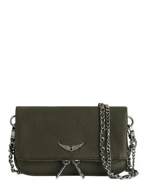 Zadig&Voltaire Rock Nano Grained Leather Crossbody Bag - Record
