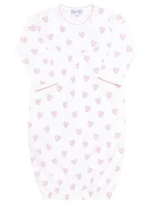 NELLAPIMA Heart Print Baby Gown - Pink