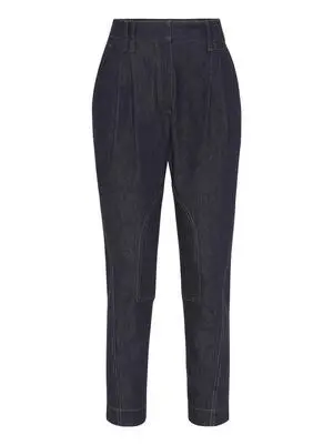 Brunello Cucinelli Equestrian Denim Trousers - Dark Denim