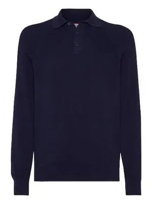 Brunello Cucinelli Polo-style Sweater - Navy Blue