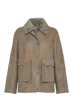 Brunello Cucinelli Shearling Jacket - Light Brown