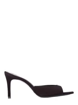 BLACK SUEDE STUDIO Brea 80 Suede Mule - Black Suede