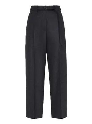 Brunello Cucinelli Straight Crop Trousers - Lignite Grey