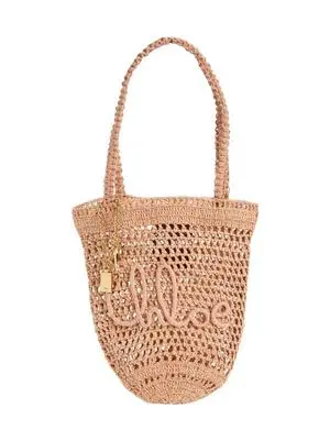 Chloé Small Crocheted Raffia Tote - Summery Beige