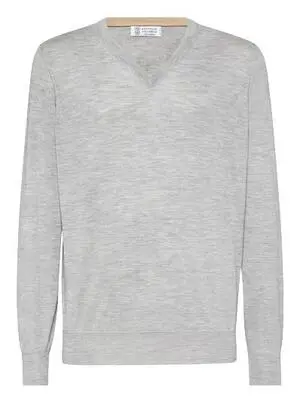 Brunello Cucinelli Cashmere And Silk Sweater - Pebble