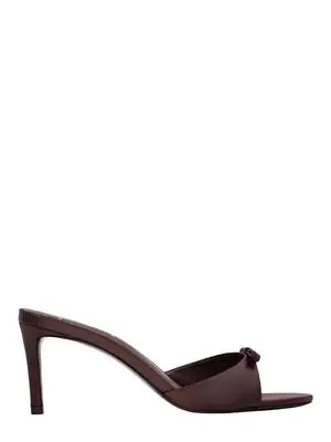 BLACK SUEDE STUDIO Albie 65 Mule - Cacao Satin