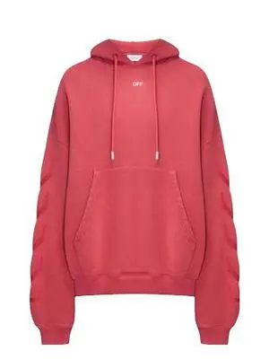 Off-White St. Matthew Design Skate Fit Hoodie - Washed Red